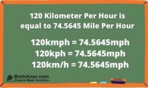 120 kph to mph | 120 km to mph