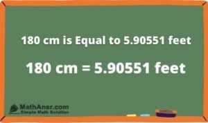 180 Centimeter to Feet | 180 CM to Feet