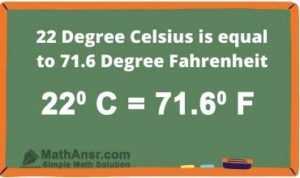 22 Celsius to Fahrenheit | 22c to f