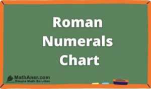 Roman Numerals Chart