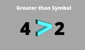 Greater than Symbol