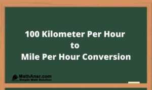 100 kph to mph