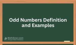Odd Numbers Definition and Examples