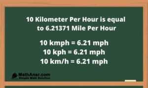 10 kph to mph | 10 km to mph