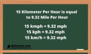 15 kph to mph | 15 km to mph