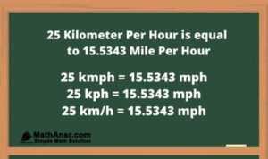 25 kph to mph | 25 km to mph