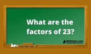 Factors of 23