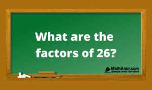 Factors of 26