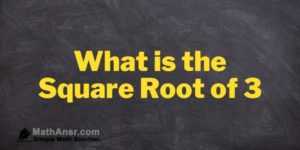 What is the square root of 3