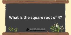 What is the square root of 4?