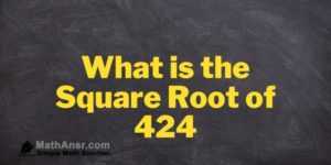Square Root of 424