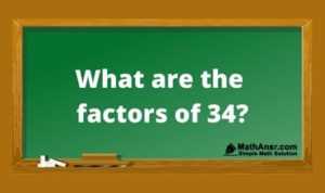 Factors of 34