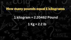 How many pounds equal 1 kilograms